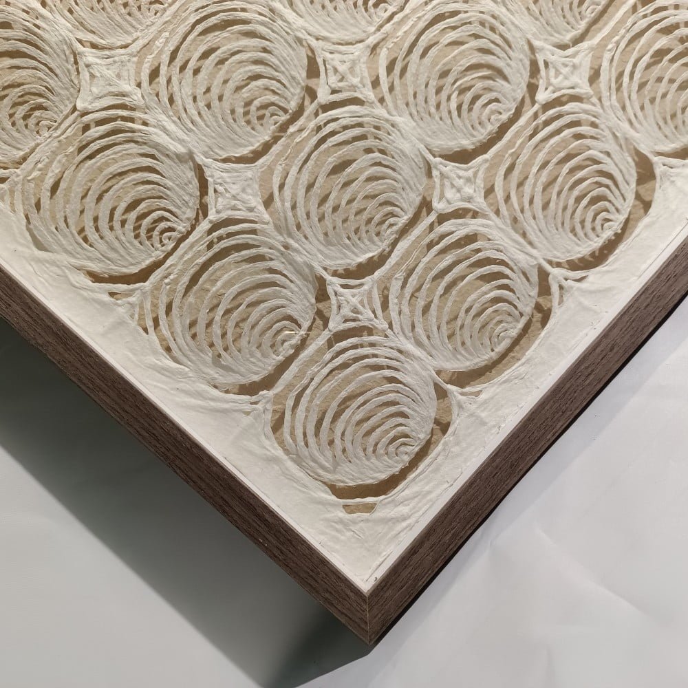 Handcrafted Paper Wall Décor – Line Collage Shadow Box